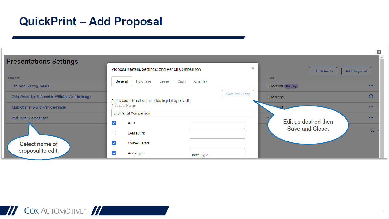How do I add a QuickPrint Proposal?