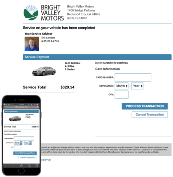Xtime Payment - Engage Payment - Online Option