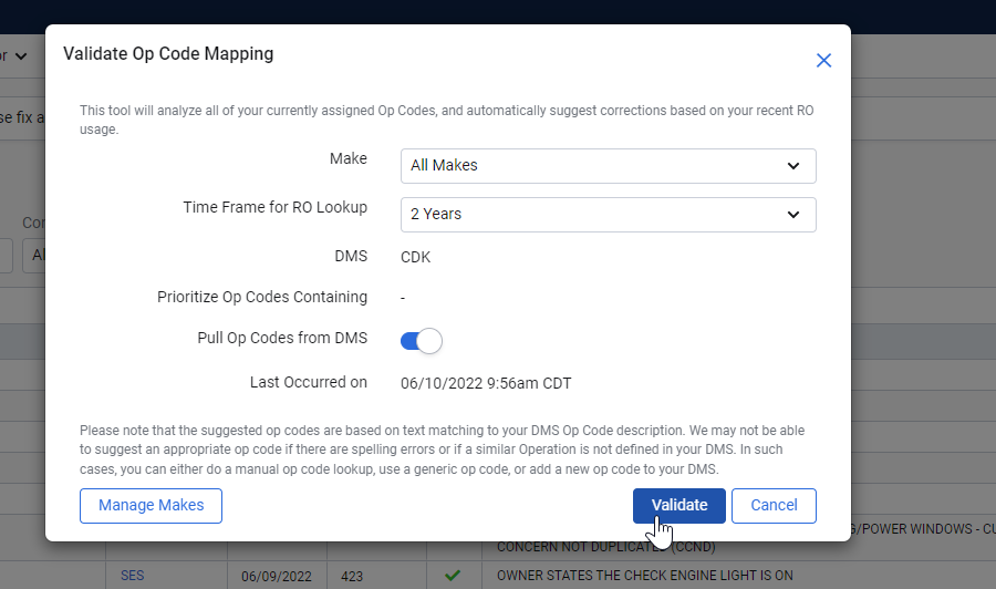 Xtime Catalog Manager - Opcode Validation